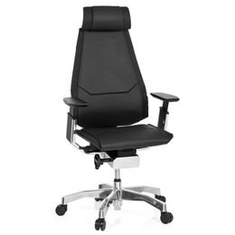hjh OFFICE High End B&uuml;rostuhl GENIDIA PRO Leder mit Armlehnen