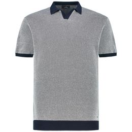Gro&szlig;e Gr&ouml;&szlig;en Ragman Strick-Poloshirt mit Kontrastdetails Farbe marine Gr&ouml;&szlig;e: 3XL
