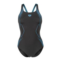 arena Badeanzug 'Graphic Swim Pro Back' Damen Gr&ouml;&szlig;e XXXL azur / schwarz