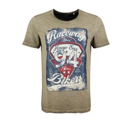 Key Largo T-Shirt 'KLRACEWAY' Herren Gr&ouml;&szlig;e S navy / khaki / rot / wei&szlig;