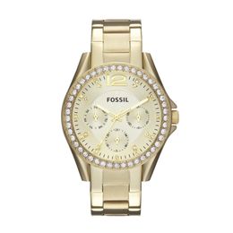 Fossil Uhr 'Riley' Damen Gr&ouml;&szlig;e One Size gold / transparent