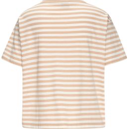 H.I.S. H.I.S Damen T-Shirt, camelfarben gestreift, Gr&ouml;&szlig;e 44/46