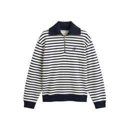 Gant Sweatshirt Damen Gr&ouml;&szlig;e S dunkelblau / wei&szlig;