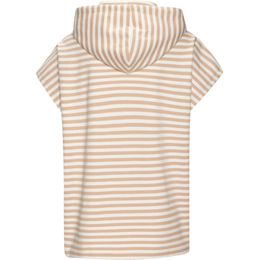 H.I.S. H.I.S Damen Kapuzenshirt, camel gestreift, Gr&ouml;&szlig;e 40/42