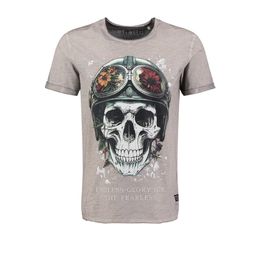 Key Largo T-Shirt 'Fearless' Herren Gr&ouml;&szlig;e XL gelb / graumeliert / gr&uuml;n / schwarz