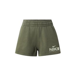 Nike Sportswear Shorts 'CLS+ FLC' Damen Gr&ouml;&szlig;e 40 oliv / pastellgr&uuml;n / wei&szlig;