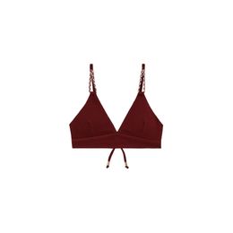 WE Fashion Bikinitop Damen Gr&ouml;&szlig;e 75 rosa / karminrot / wei&szlig;