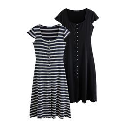 next Kleid Damen Gr&ouml;&szlig;e 44 navy / schwarz / wei&szlig; Sommerkleid