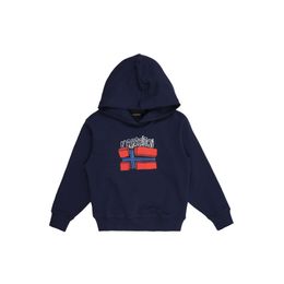 Napapijri Sweatshirt 'Albedo' Jungen Gr&ouml;&szlig;e 128 blau / dunkelblau / knallrot / wei&szlig;