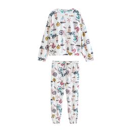 next Pyjama Damen Gr&ouml;&szlig;e S/M creme / mischfarben Sommerkleid