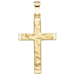 Jobo Damen Kreuzanh&auml;nger "Anh&auml;nger Kreuz", Gelbgold 585, gelb, Gelbgold 585, Schmuckanh&auml;nger, 585 Gold