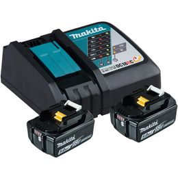 Makita Akku Starter-Set "&raquo;Power Source-Kit BL1850B&laquo;", 18 V, schwarz, Akkumulatoren, 18 V, 5 Ah, inkl. Schnellladeger&auml;t