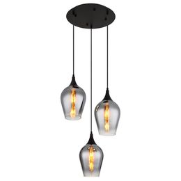 Globo LIGHTING H&auml;ngeleuchte "LAVUS", &Oslash; 18cm H: 120cm, 1 Stk.rauchfarben, Wohnzimmer, Leuchten, H&auml;ngelampe/Pendelleuchte/H&ouml;he