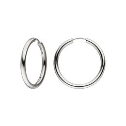 Jobo Damen Paar Creolen, 31mm, Silber 925 (Sterlingsilber), silber, Silber 925 (Sterlingsilber), Ohrringe, 925 Silber