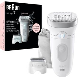 Braun Damen Epilierer "Silk-&eacute;pil 7 7-041", silber, Epilierer, Rasier- & Trimmeraufsatz, Wet&Dry