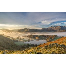 papermoon Fototapete "Landschaft", B/L: 3,5m x 2,6m, Bahnen: 7 Stk., bunt, Schlafzimmer, Tapeten