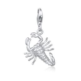 NENALINA Damen Charm-Einh&auml;nger "Anh&auml;nger Sternzeichen Skorpion Tier 925 Silber", ohne Stein, silber, Silber 925 (Sterlingsilber), Charms