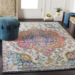 Teppich LIVABLISS, B:120cm H:8mm L:170cm, bunt, Kunstfaser, Wohnzimmer, Teppiche, "RABAT", Orient-Optik, Vintage Design, Boho Stil, Kurzflor,