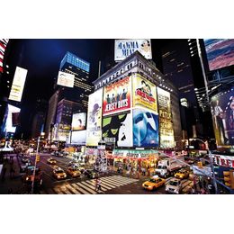 papermoon Fototapete "New York Time Square", B/L: 2,5m x 1,8m, bunt, Tapeten