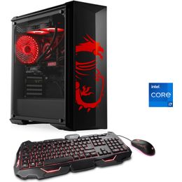 CSL Gaming-PC "HydroX V29562 MSI Dragon Advanced Edition", Microsoft Windows 11 Home (64 Bit), 16 GB RAM 500 GB SSD, schwarz, Desktop-PCs