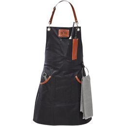 Gefu Grillsch&uuml;rze "BBQ", B:65cm L:90cm, schwarz, Sch&uuml;rzen, Lederapplikation