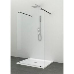 Walk-in-Dusche Sanotechnik, B:97cm H:195cm, schwarz, Duschw&auml;nde, "Freedom I Black"