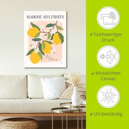 Wandbild Artland, B:60cm H:80cm, gelb, Leinwand, Wohnzimmer, Bilder, "Marche aux Fruits II", als Alubild, Leinwandbild, Poster, Wandaufkleber in