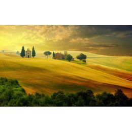 papermoon Fototapete "Toskana Landschaft", B/L: 5m x 2,8m, Bahnen: 10 Stk., bunt, Schlafzimmer, Tapeten