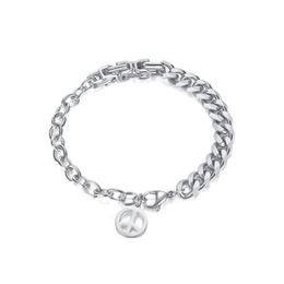 Firetti Damen Edelstahlarmband "Schmuck Geschenk Peace, Frieden", 20cm, Edelstahl, silber, Edelstahl, Armb&auml;nder