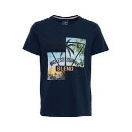 Blend Herren T-Shirt "T-Shirt BHTee", blau, Gr. L, Obermaterial: 100% Baumwolle CO., Shirts