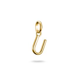 Thomas Sabo Damen Charm Buchstabe "Charm Alphabet/Buchstabe - Connect", U, gold, Silber 925 (recycelt), Charms