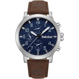 Timberland Kinder Multifunktionsuhr "DRISCOLL", silber, Armbanduhren, Armbanduhr, Quarzuhr, Herrenuhr, Datum, Lederarmband