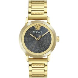 Versace Damen Quarzuhr "V-HELIX", gold, Armbanduhren, Armbanduhr, Herrenuhr, Swiss Made, Saphirglas, Edelstahlarmband,analog