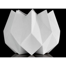 Dekovase "Polygono Star 2", B/H/T: 18,5cm x 14cm x 18,5cm, wei&szlig;, Kaiser Porzellan, Vasen