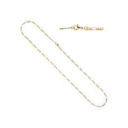 Jobo Damen Goldkette, Gelbgold 333, L: 45, gold, Gelbgold 333, Halsketten, Steg-Panzerkette 333 Gold massiv 45 cm 2 mm
