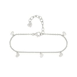 CAI CA&Iuml; Damen Armband "925 Silber rhodiniert Anh&auml;nger Herzen", 15+4cm, Silber 925 (Sterlingsilber), wei&szlig;, Silber 925 (Sterlingsilber), Armb&auml;nder