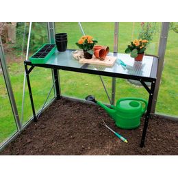 Pflanztisch Vitavia, B:121cm H:76cm T:54cm, schwarz, Outdoor, Tische, BxTxH: 121x54x76cm