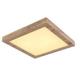 Globo LIGHTING LED Deckenleuchte "XAVVI", 1 Stk.wei&szlig;, Wohnzimmer, Leuchten, Deckenlampe/holzoptik/quadratisch/3000K/Wohnzimmer/Schlafzimmer