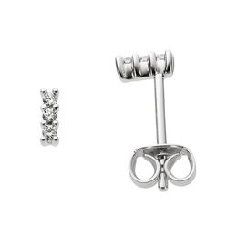 Firetti Damen Paar Ohrstecker "Schmuck Geschenk Gold 333 Ohrschmuck L&auml;nglich Stab", 0,05 P2 = erkennbare Einschl&uuml;sse, Diamanten Wei&szlig;gold 333, wei&szlig;,