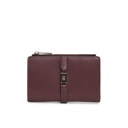 Tommy Hilfiger Damen Geldb&ouml;rse "TH GLAM BIFOLD WALLET"dunkelrot, Lederimitat, Basic, Kleinlederwaren, Damen Geldbeutel, Portemonnaie mit Zierriegel