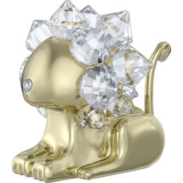 Swarovski Dekofigur "Kristallfigur Sammelfigur Zodiac L&ouml;we", B/H/T: 2,7cm x 3,2cm x 3,7cm, gold, Metall, Swarovski Kristall, B:2,7cm H:3,2cm T:3,7cm,