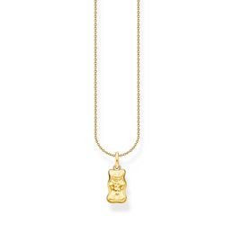 Thomas Sabo Damen Kette mit Anh&auml;nger "Thomas Sabo x HARIBO: Kette mit Goldb&auml;r", 50, Silber 925 (recycelt), gold, Silber 925 (recycelt), Halsketten