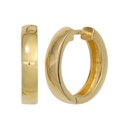 Jobo Damen Paar Creolen, 18,2mm, Silber 925 (Sterlingsilber), gold, Silber 925 (Sterlingsilber), Ohrringe, 925 Silber vergoldet