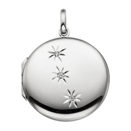 Jobo Damen Medallionanh&auml;nger "Anh&auml;nger Medaillon rund", Silber 925 (Sterlingsilber), silber, Silber 925 (Sterlingsilber), Schmuckanh&auml;nger, 925 Silber