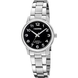 Calypso Watches Damen Quarzuhr "Basic", silber, Armbanduhren, Armbanduhr, Damenuhr, Edelstahlarmband, analog