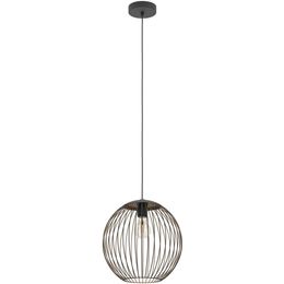 Eglo H&auml;ngeleuchte "ALMANZORA Pendellampe - Stahl - E27 - 1X60W - IP20", 1, &Oslash; 32cm H: 110cm, 1 Stk.schwarz, kupfer, Wohnzimmer, Leuchten, H&auml;ngelampe,