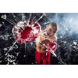 papermoon Fototapete "Boxer", B/L: 4m x 2,6m, Bahnen: 8 Stk., bunt, Schlafzimmer, Tapeten