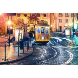papermoon Fototapete "Stra&szlig;enbahn", B/L: 4m x 2,6m, Bahnen: 8 Stk., bunt, Schlafzimmer, Tapeten