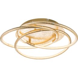 Globo LIGHTING LED Deckenleuchte "BARNA", 1, &Oslash; 50cm H: 14cm, 1 Stk., gold, Wohnzimmer, Leuchten, Deckenlampe, Wohnbereich, Schlafzimmer
