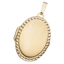 Jobo Damen Medallionanh&auml;nger "Anh&auml;nger Medaillon oval", Gelbgold 333, gold, Gelbgold 333, Schmuckanh&auml;nger, 333 Gold